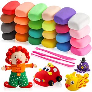 CiaraQ Modeling Clay Kit - 24 Colors Air Dry Ultra Light Clay, Safe & Non-Toxic, Great Gift for Kids.