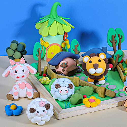 CiaraQ Modeling Clay Kit - 24 Colors Air Dry Ultra Light Clay, Safe & Non-Toxic, Great Gift for Kids.