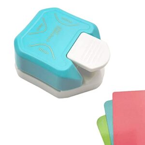 annikeey 3 in 1 paper corner rounder, punches for paper crafts, corner cutter, diy hole puncher, photo card making and scrapbooking cutter, (green)