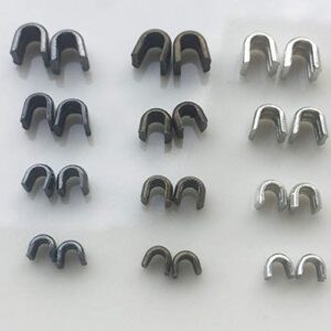 Zipper Repair Kit Metal Retainer Insertion Pin Zipper Top / Bottom Stop (3 Colors ) 13 Sets Zipper Fix Plug, Repair Down Zipper Stopper for Zipper Replacement (Size 10/8/5/3)