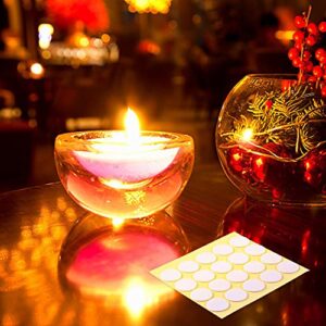 400pcs Candle Wick Stickers, Heat Resistance Candle Making Double-Sided Stickers