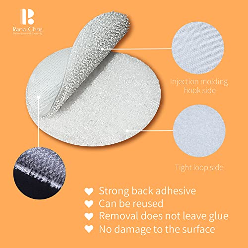 Self Adhesive Dots, Strong Adhesive 500pcs(250 Pairs) 3/4" Diameter Sticky Back Coins Nylon Coins, Hook & Loop Dots with Waterproof Sticky Glue Coins Tapes, Very Suitable for Classroom, Office, Home