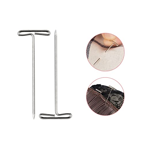 T Pins, 100 Pack 1.5 inch T-Pins, T Pins for Blocking Knitting, Wig Pins, T Pins for Wigs, Wig Pins for Foam Head, T Pins for Sewing, Wig T Pins, Blocking Pins, T Pins for Office Wall 38mm/1.5inch