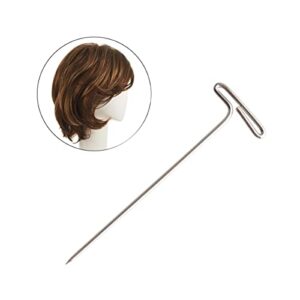 T Pins, 100 Pack 1.5 inch T-Pins, T Pins for Blocking Knitting, Wig Pins, T Pins for Wigs, Wig Pins for Foam Head, T Pins for Sewing, Wig T Pins, Blocking Pins, T Pins for Office Wall 38mm/1.5inch