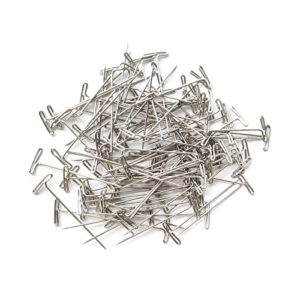 T Pins, 100 Pack 1.5 inch T-Pins, T Pins for Blocking Knitting, Wig Pins, T Pins for Wigs, Wig Pins for Foam Head, T Pins for Sewing, Wig T Pins, Blocking Pins, T Pins for Office Wall 38mm/1.5inch