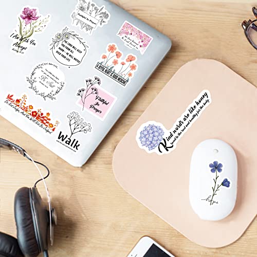 118pcs Inspired Christian Stickers, Bible Verse Stickers, Blossoms Stickers Perfect for Water Bottle Laptop Scrapbooking Decals Christian Gifts Bible Journaling Supplies