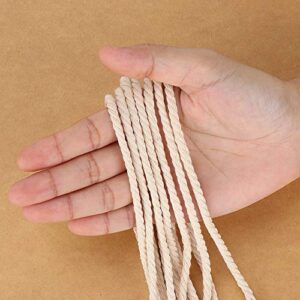 Macrame Cord 4mm x 328Yards(984Feet),Natural Cotton Macrame Rope - 3 Strands Twisted Macrame Cotton Cord for Wall Hanging, Plant Hangers, Crafts, Gift Wrapping and Wedding Decorations