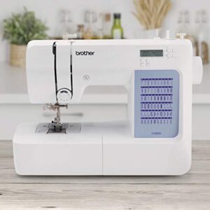 Brother CS5055 Computerized Sewing Machine, 60 Built-in Stitches, LCD Display, 7 Included Feet, White