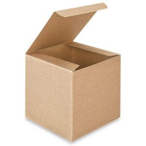 a1 bakery supplies kraft gift boxes, 4x 4 x 4 inch, brown, pack of 10