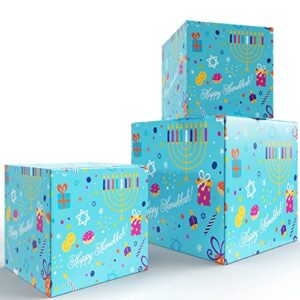 The Dreidel Company Happy Hanukkah Gift-Wrap Chanukah 17.5" in. X 180" in. Each (Happy Hanukkah 4 Roll Variety Pack)