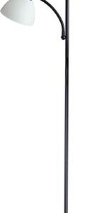 Newhouse Lighting NHFL-WI-BK Torchiere William 71 inch Modern Standing Daughter Floor Lamp, Perfect Light for Bedrooms, Living Room, Office, Reading, Mother-Son Black