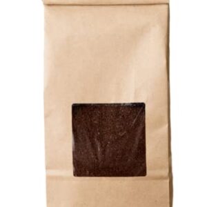 Kraft Tin Tie Poly-Lined Bags Coffee Bags Reclosable Tin Tie Bags with Window - 1Lb - 50 Pack