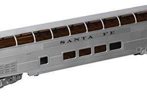 Bachmann Trains - 85' FULL DOME SANTA FE Passenger Car with Lighted Interior - HO Scale , White