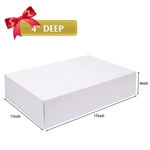 Moretoes 20 Pack Large Gift Boxes with Lids and Extra Depth (X-Large Shirt Robe Boxes Bulk for Wrapping Gifts) for Christmas Presents, Holidays, Birthdays