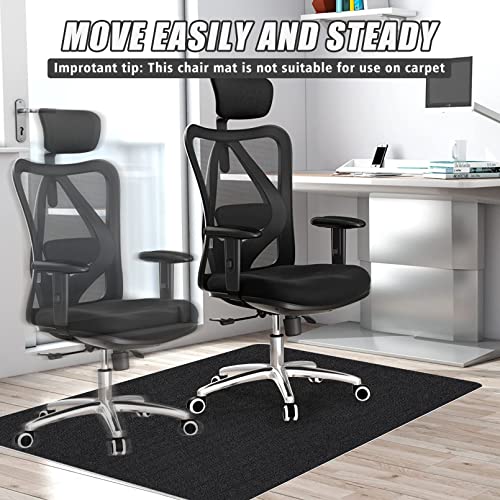 Sycoodeal Office Chair Mat,Chair Carpet for Hardwood Floor,Computer Gaming Chair Mat,Office Chair Mat for Tile Floor,Large Floor Protector Rug,Anti-Slip,Easy to Clean,Black(48"x36")