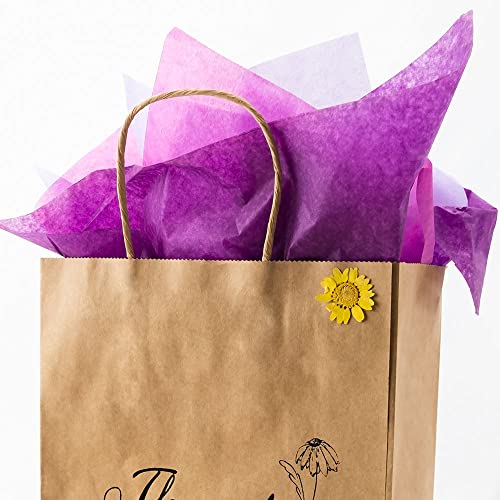 MR FIVE 60 Sheets Gift Tissue Paper Bulk,20" x 14",Tissue Paper for Gift Bags,DIY and Crafts,Gift Wrapping Tissue Paper for Fall Halloween Birthday Wedding Holiday, 3 Colors (Purple)