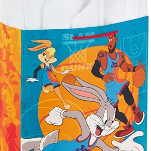 Hallmark 13" Large Gift Bag with Tissue Paper (Space Jam: A New Legacy, Bugs Bunny, Basketball) for Kids, Birthdays, Christmas