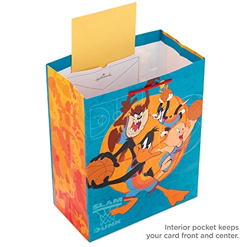 Hallmark 13" Large Gift Bag with Tissue Paper (Space Jam: A New Legacy, Bugs Bunny, Basketball) for Kids, Birthdays, Christmas