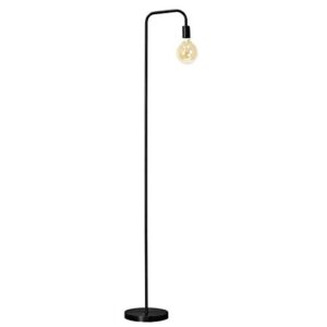 o’bright industrial floor lamp for living room, 100% metal lamp, ul certified e26 socket, minimalist design for decorative lighting, stand lamp for bedroom/office/dorm, etl listed, black