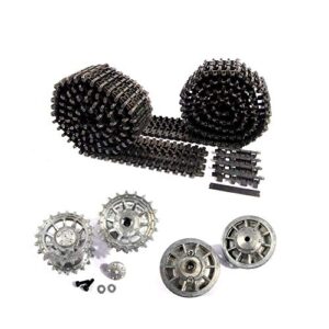 mato metal tracks sprockets idler wheels set, with metal caps bearings for heng long 3818 1/16 rc tiger 1 tank