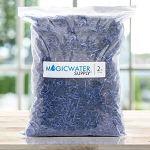 MagicWater Supply Crinkle Cut Paper Shred Filler (2 LB) for Gift Wrapping & Basket Filling - Navy Blue