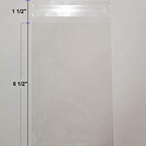 UNIQUEPACKING 100 Pcs 4 3/4 X 6 1/2 Clear A6 Card Resealable Cello/Cellophane Bags