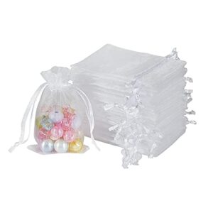 yql mini organza bags,100pcs 2×3 inch white organza jewelry pouches mini mesh bags organza drawstring bags wedding party christmas gift candy bag