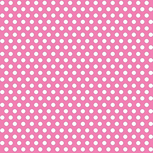 Unique 43239 Polka Dots Paper Gift Wrap, 30" x 5", Hot Pink