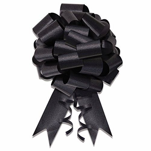 10 - 5" Black Pull Bow Pew Bows Wedding Decorations Christmas Gift Wrap