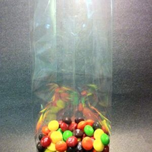 UNIQUEPACKING 100 Pcs 4x2x8 Clear Side Gusseted Cello/Cellophane Bags Good for Candy Cookie Bakery