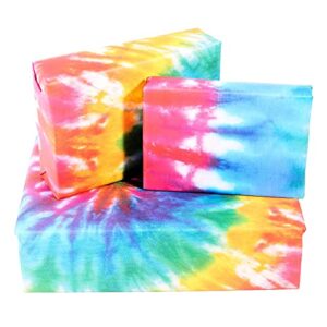 CENTRAL 23 - Colorful Wrapping Paper - 6 Sheets of Rainbow Gift Wrap - Birthday Wrapping Paper For Men Women Teenager - Tie Dye - Pride - Psychedelic - Vegan Ink - Recyclable - Made in UK