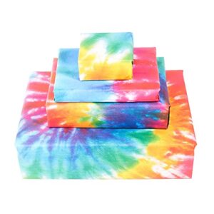 CENTRAL 23 - Colorful Wrapping Paper - 6 Sheets of Rainbow Gift Wrap - Birthday Wrapping Paper For Men Women Teenager - Tie Dye - Pride - Psychedelic - Vegan Ink - Recyclable - Made in UK