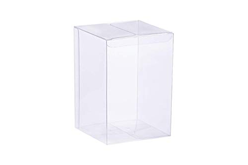 YOZATIA 12PCS Transparent Boxes 3 x 3 x 6 inch, Candy Box, Clear Favor Boxes Gift Boxes for Wedding, Party and Baby Shower Favors