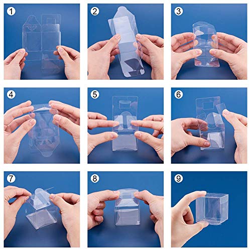 YOZATIA 12PCS Transparent Boxes 3 x 3 x 6 inch, Candy Box, Clear Favor Boxes Gift Boxes for Wedding, Party and Baby Shower Favors