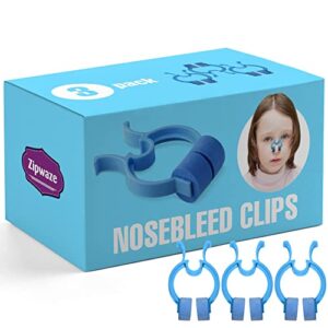 Zipwaze Stop Nosebleeds Epistaxis Clips Nose Bleed Stopper Nasal Clip Treatment 3 Pack