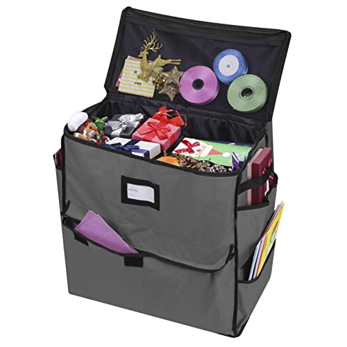 ProPik Unique Holiday Storage Organizer Gift Bag and Wrapping Accessories (Gray)