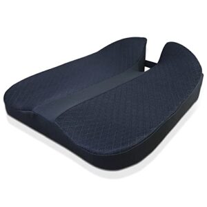 agsnilove chair cushion memory foam car seat cushion wheelchair comfort butt pillow pad for truck, train, airplane seat, office chair, reduce tailbone pressure, black