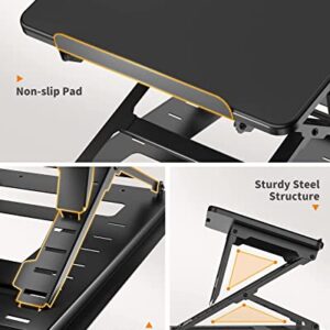 HUANUO Adjustable Laptop Stand for Desk, Adjustable Height Laptop Riser - Easy to Sit or Stand with 9 Adjustable Angles, Portable Computer Stand Fits 15.6 Inch Laptop & Notebook