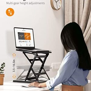 HUANUO Adjustable Laptop Stand for Desk, Adjustable Height Laptop Riser - Easy to Sit or Stand with 9 Adjustable Angles, Portable Computer Stand Fits 15.6 Inch Laptop & Notebook