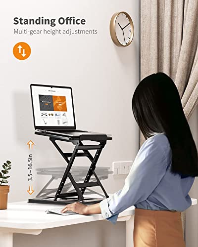 HUANUO Adjustable Laptop Stand for Desk, Adjustable Height Laptop Riser - Easy to Sit or Stand with 9 Adjustable Angles, Portable Computer Stand Fits 15.6 Inch Laptop & Notebook