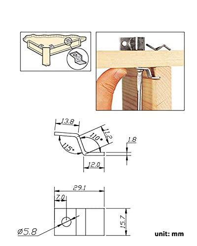 Table Top Fasteners, Z Clips for Table Tops 40 Packs (Black)