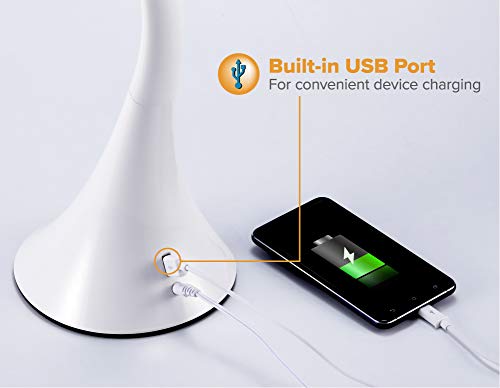 Bostitch Modern LED Desk Light, 8W, White (VLED1821WHITE-BOS)