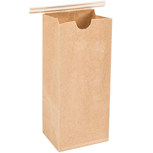 Resealable Kraft Tin Tie Poly-lined Bags Coffee Bags Reclosable Tin Tie Bags without window - 1Lb - 50 Pack