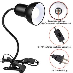 Desk lamp, 360°Rotation Clip on Lamp, Clip On Reading Light, Gooseneck Lamp-On Cable, Portable Clip on Light/Reading Book Light/Clamp Light, Eye-Caring Study clamp for Bedroom Office Home Lighting