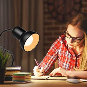 Desk lamp, 360°Rotation Clip on Lamp, Clip On Reading Light, Gooseneck Lamp-On Cable, Portable Clip on Light/Reading Book Light/Clamp Light, Eye-Caring Study clamp for Bedroom Office Home Lighting