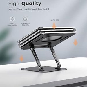 Orlian Laptop Stand Adjustable Computer Stand Sturdy Aluminum Laptop Stand for Desk Foldable Laptop Holder Portable Laptop Riser for 11–17-inch Laptop Notebook Tablet and More