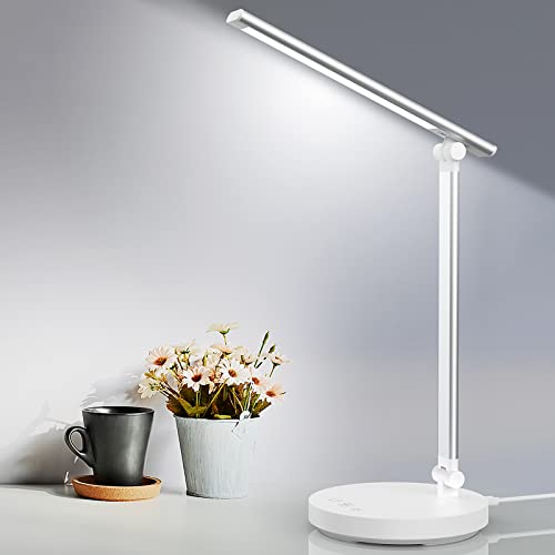 BEYONDOP LED Desk Lamp, Dimmable Desk Light Touch Control with 5 Lighting & 5 Brightness Level, Eye Caring Reading Lamp, Desk Lamps for Home Office, Foldable Table Lamp for Study Dorm School Gifts