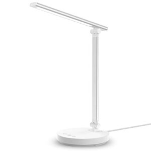 BEYONDOP LED Desk Lamp, Dimmable Desk Light Touch Control with 5 Lighting & 5 Brightness Level, Eye Caring Reading Lamp, Desk Lamps for Home Office, Foldable Table Lamp for Study Dorm School Gifts