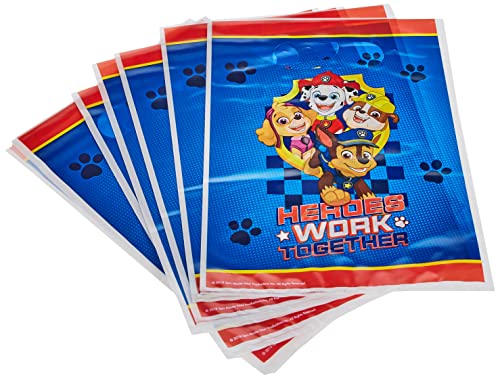 amscan 9903822 Plastic Loot Bags Theme-8 Pcs, Lootbags Paw Patrol 2018