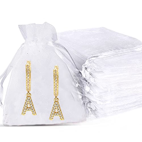 LANXINGYAN 100pcs White Organza bags 3.5x4.7 Inches Sheer Organza Bags Small Mesh Bags Jewelry Candy Wedding Party Bags (3.5x4.7"White)…